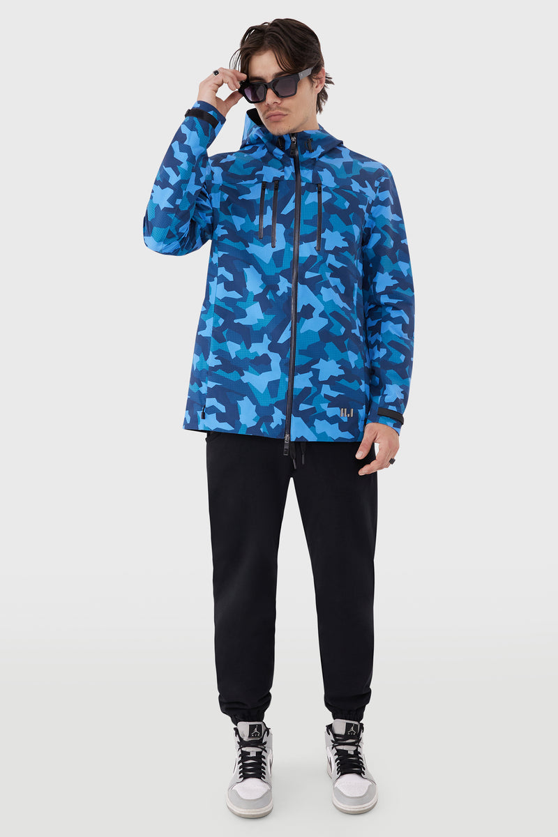 Printed technical Hooded Jacket – Farage
