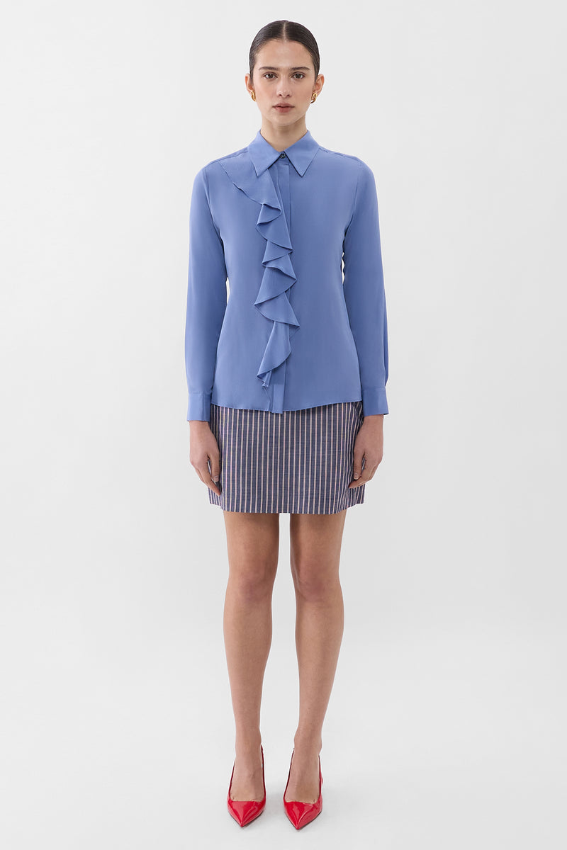 Ruffle Silk Shirt – Farage